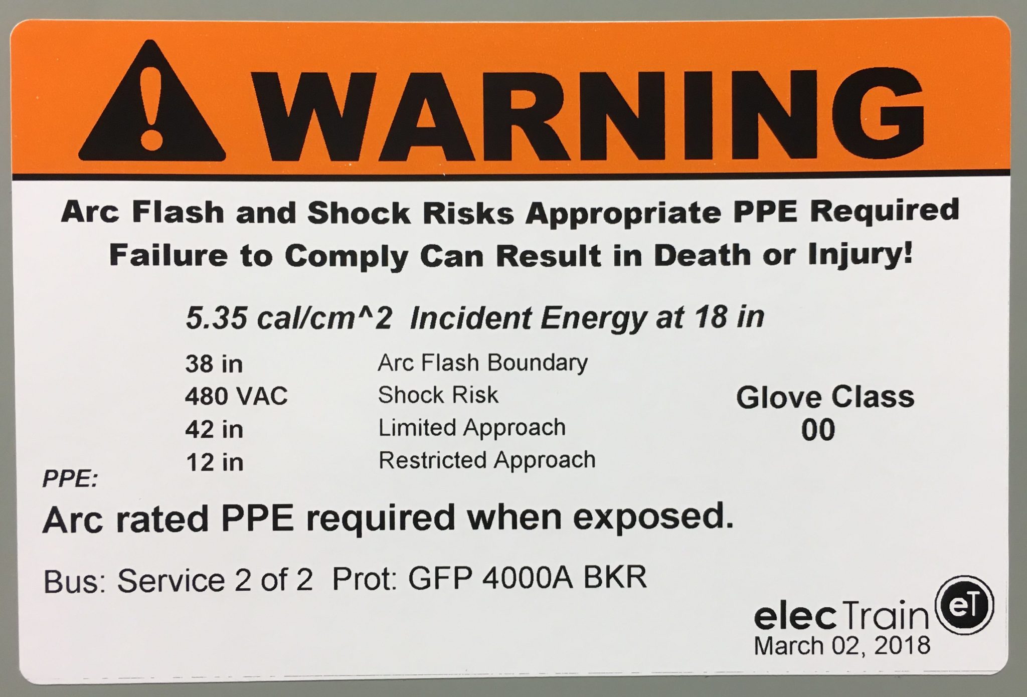 Incident Energy Analysis Electrain